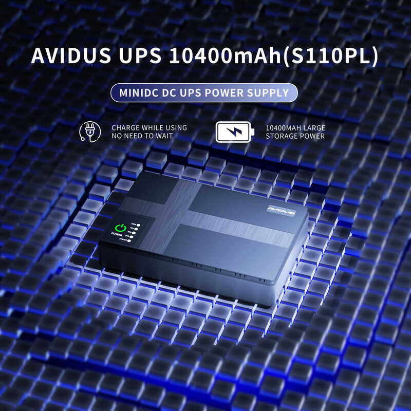 AVIDUS S110 PL 10400Mah 36W Expose CCTV Mini UPS Power For Camera Wifi ...