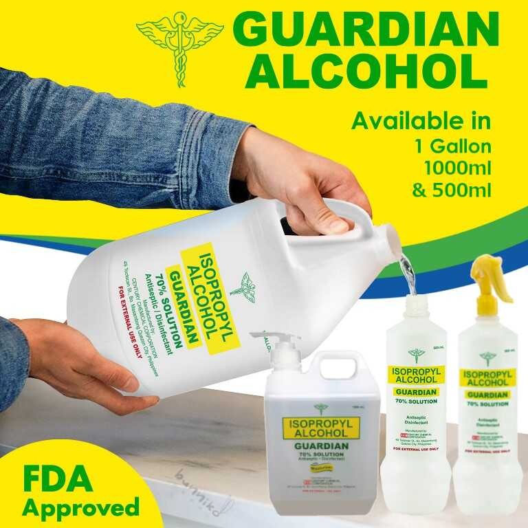 Guardian Isopropyl Alcohol 70% Solution ( 500Ml / 1 Gallon 500Ml Spray ...