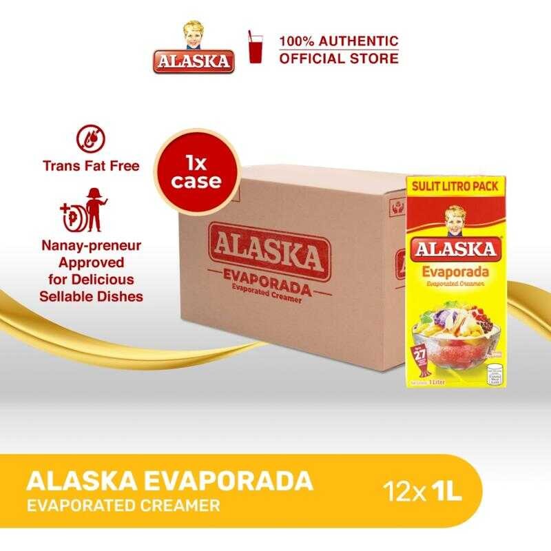Alaska Evaporada Evaporated Creamer 1L| 1 Case (12 Pcs) F82 | Shopee ...