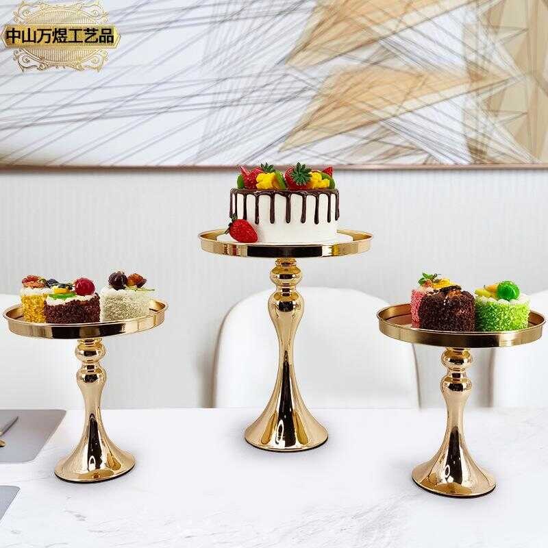 European Style Iron Art Metal Cake Stand Creative Fruit Plate Afternoon ...