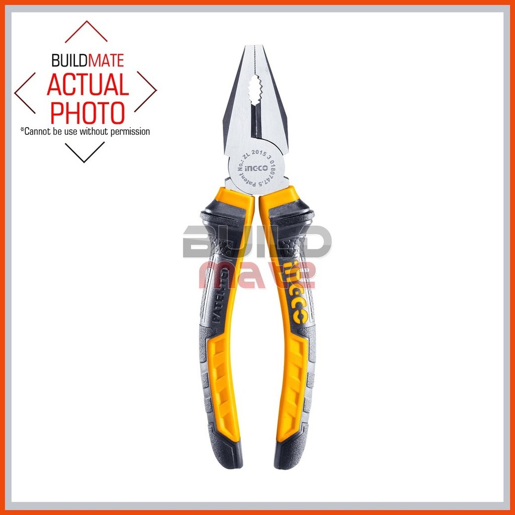 BUILDMATE Ingco 3PCS Combination Plais Long Nose Diagonal Pliers Wire ...