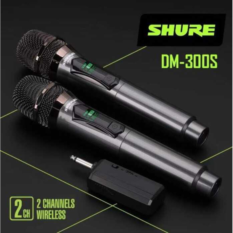 Dm-300S Dual Handheld Wireless Microphone Set With Receiver Box And ...