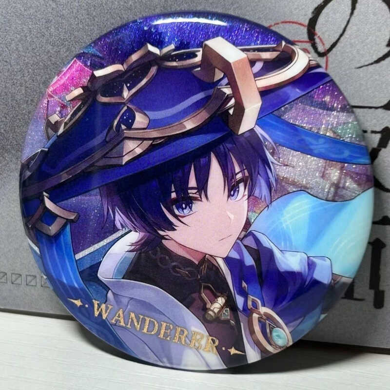 Genshin Impact Albedo Raiden Shogun Kaedehara 58mm Glossy Reflective ...