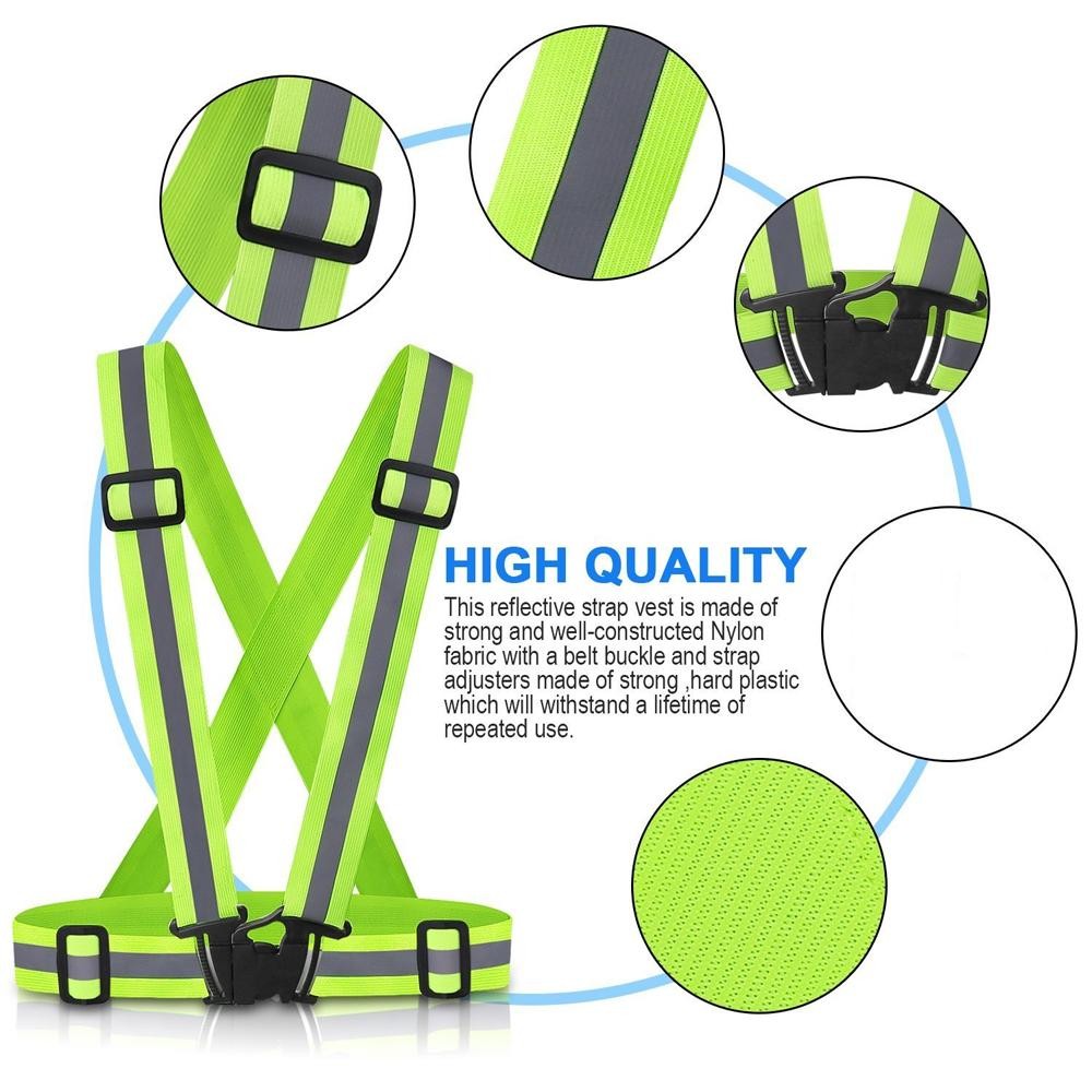 OW High Visibility Reflective Vest Adjustable Safety Vest, for Night ...