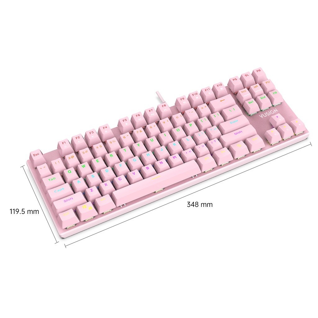 Deli Vusign Wired Mechanical Keyboard 87-key keyboard Gaming Keyboard ...
