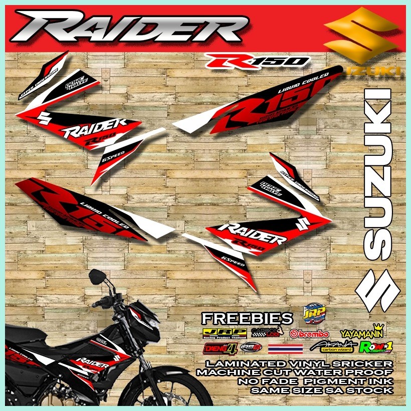 SUZUKI RAIDER FI 150 STCOK DECALS STICKER WITH FREEBIES | Shopee ...