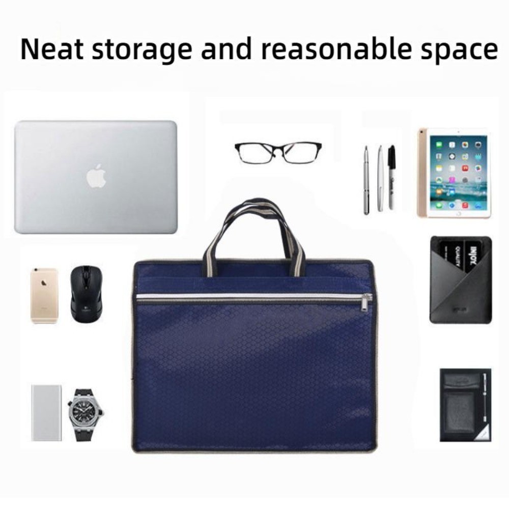 Large Capacity Briefcase Folder Tote Bag Storage Handbag Waterproof ...