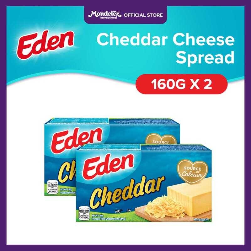 Eden Cheddar - Processed Filled Cheese Spread 160G Made From Milk (Set ...