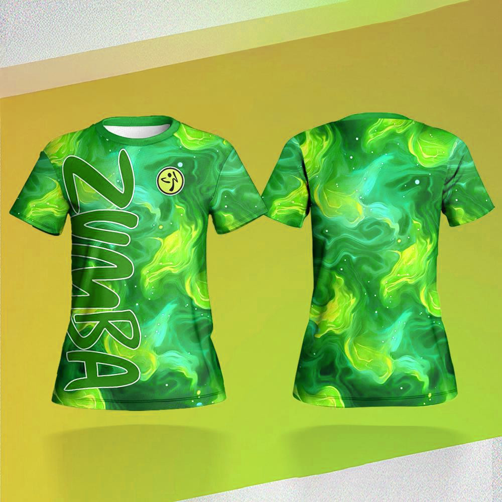 2025 New Design Zumba T-shirt Women's Zumba Uniform T-shirt Full ...