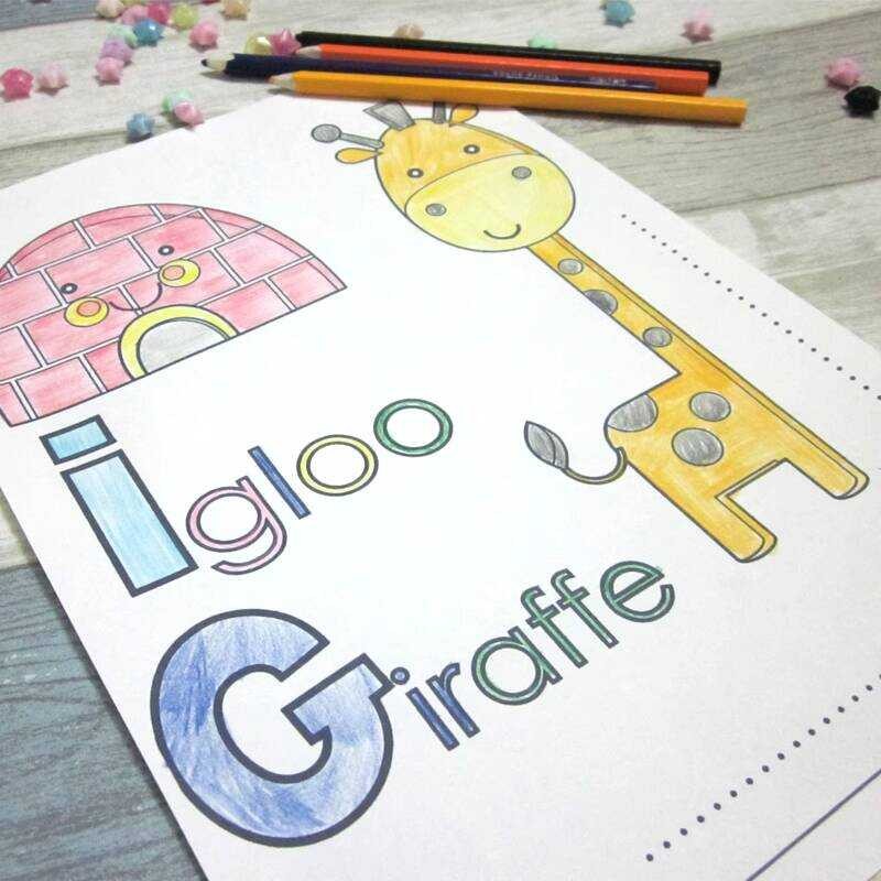 Young Children 3-6 Baby Word English Cognitive Simple Drawing Painting ...