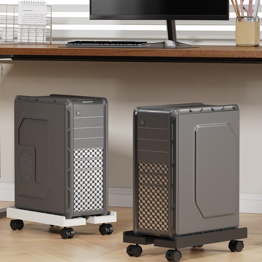 Adjustable Mobile CPU Stand Ventilated Computer Tower Stand PC Tower ...