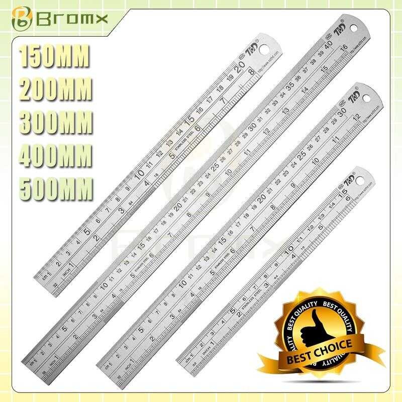 Metal Ruler High Quality Double-Sided Scale 10/15/20/30/40/50Cm ...