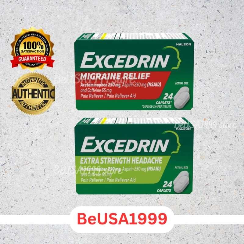 EXCEDRIN PAIN RELIEVER , MIGRAINE AID ACETAMINOPHEN CAPLETS EXTRA ...