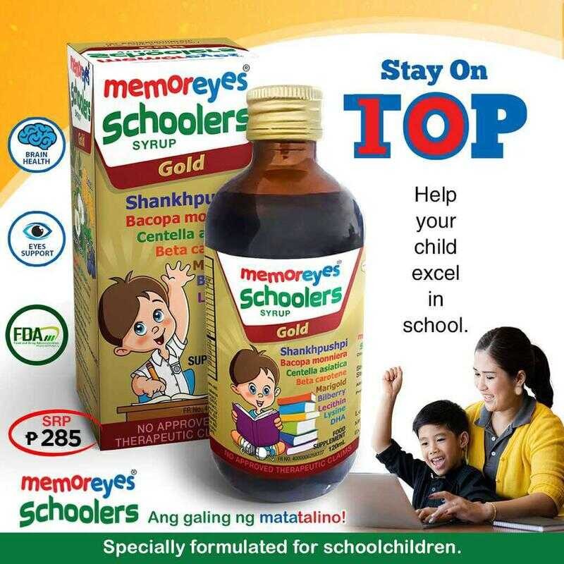 MemorEyes Schoolers Gold Syrup 120ml Brain Memory & Eye Supplement for ...