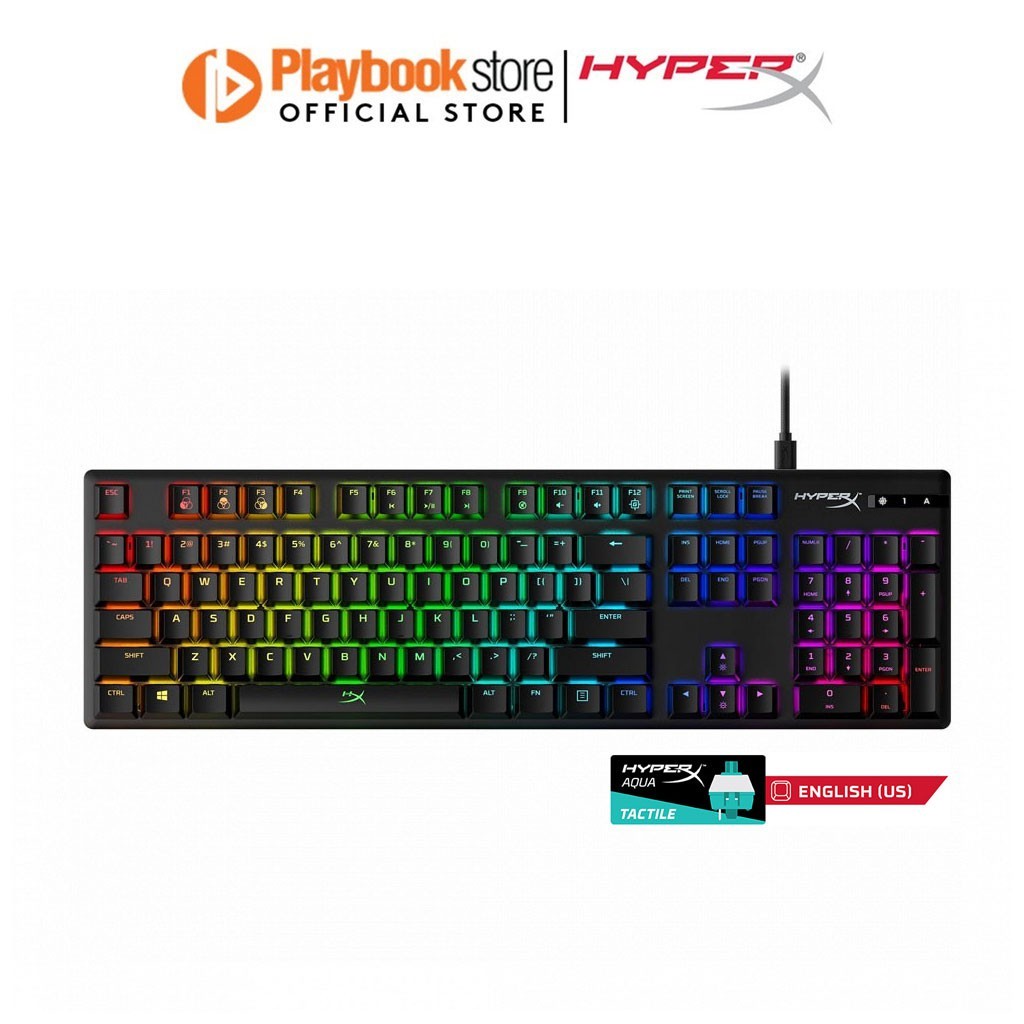 HyperX Alloy Origins Aqua Switch Mechanical Gaming Keyboard (HX-KB6AQX ...
