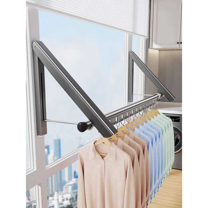Invisible Rack for Balcony, Home Use, Window Bay, Foldable Clothes No ...