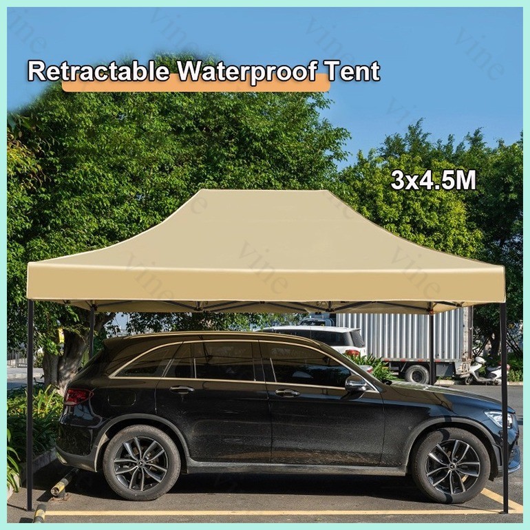 Retractable Tent Heavy Duty with Side Cover 3x3/3x4.5M Foldable Outdoor ...