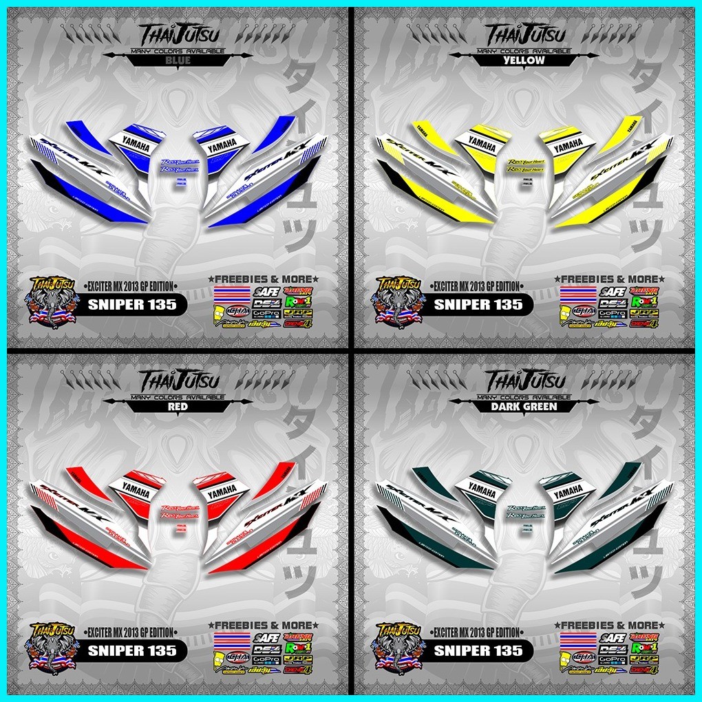 SNIPER 135 STICKER DECALS ( EXCITER MX 2013 GP EDITION ...