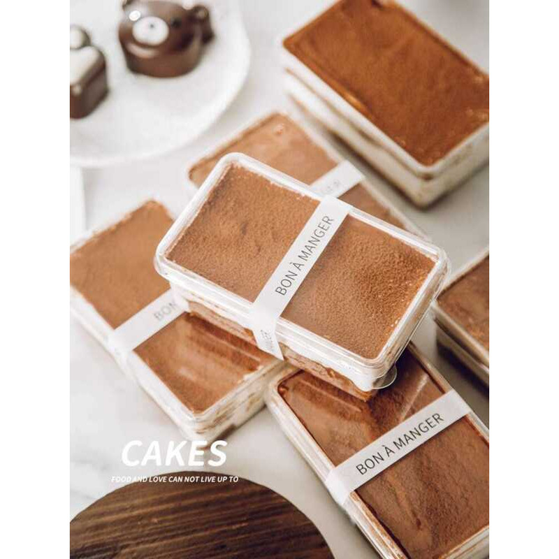 Tiramisu Box Packaging Box Container Disposable Packing Box Plastic ...