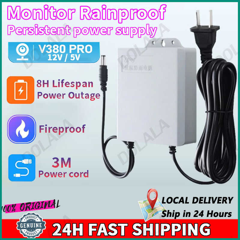 【Cod】Mini Ups Battery Backup V380 Pro 12V 1.5A Uninterruptible Power ...
