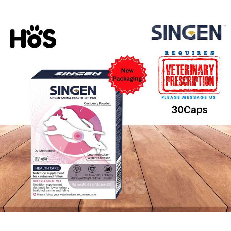 Singen Uriease Capsule For Cats & Dogs 30Caps/Box (Prescription ...