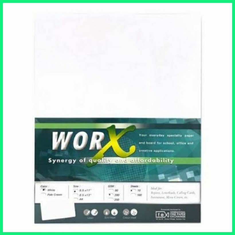 WORX Specialty Paper 200gsm - (LONG, A4 & SHORT - 100 SHEETS / PACK ...