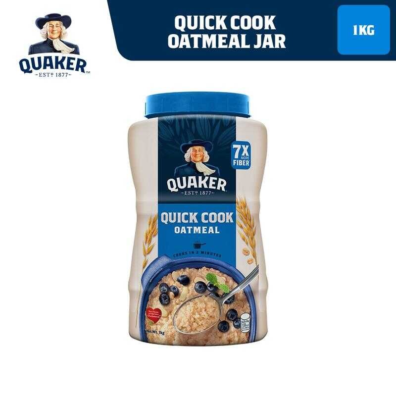 Quaker Quick Cooking Oatmeal 1Kg (Jar) Breakfast Instant Milk Food ...