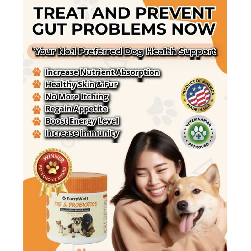 Furry Well PRE & PROBIOTICS Gut Health powder for pets | Shopee Philippines