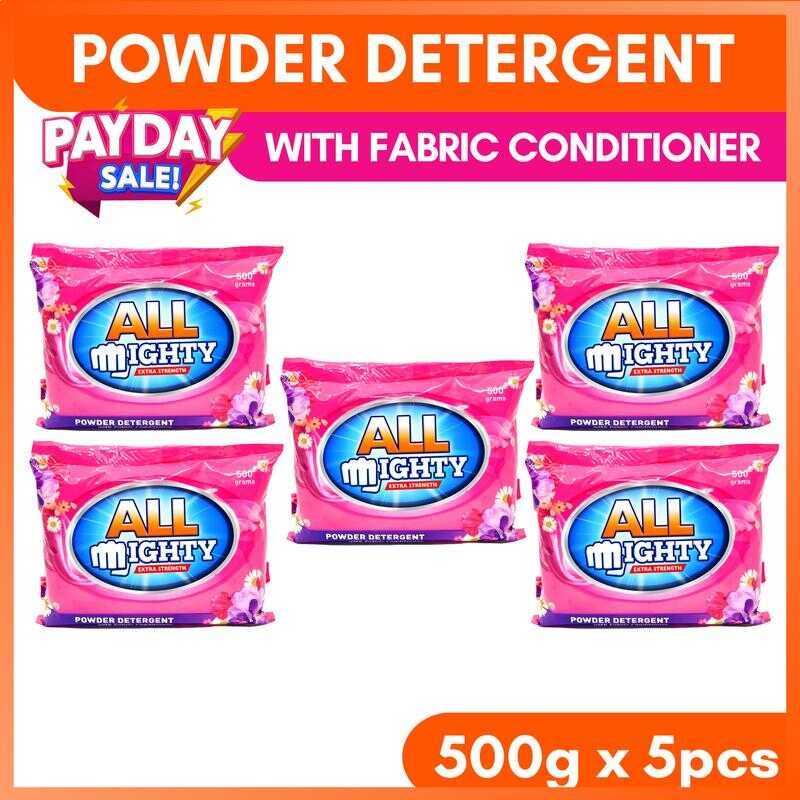 2.5 KILOS All Mighty Detergent Powder Pink Blossom With Fabcon - (Am ...