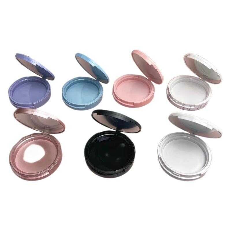 Round Single and Double Layer False Eyelash Powder Compact Eyeshadow ...