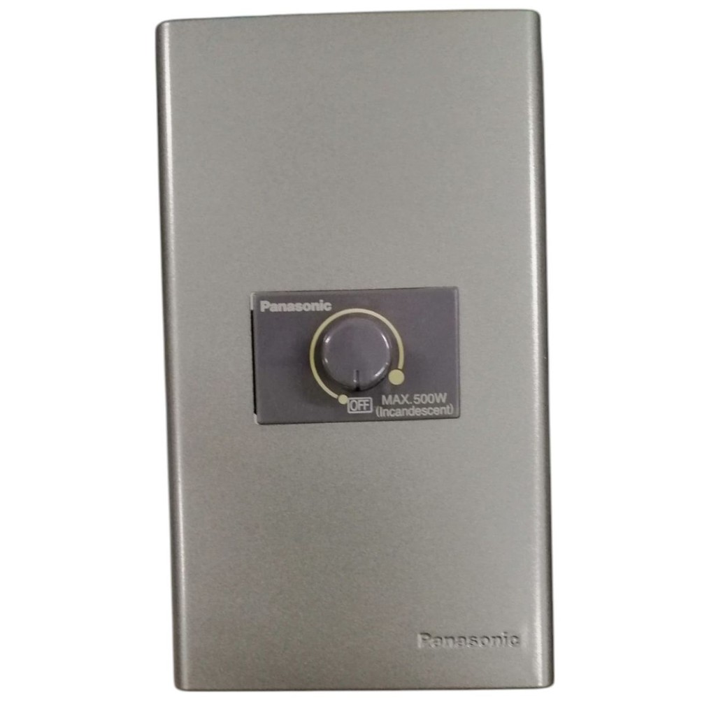 Panasonic 500W 1 Gang Dimmer Switch 220V with Plate Cover Metallic Gray ...