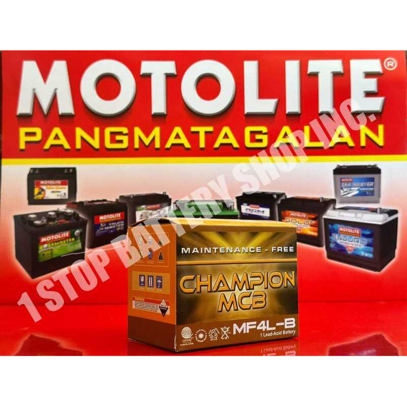 MOTOLITE MAINTENANCE FREE MOTORCYCLE BATTERY MCB 12V 12 VOLTS Mf4l Mf4 ...