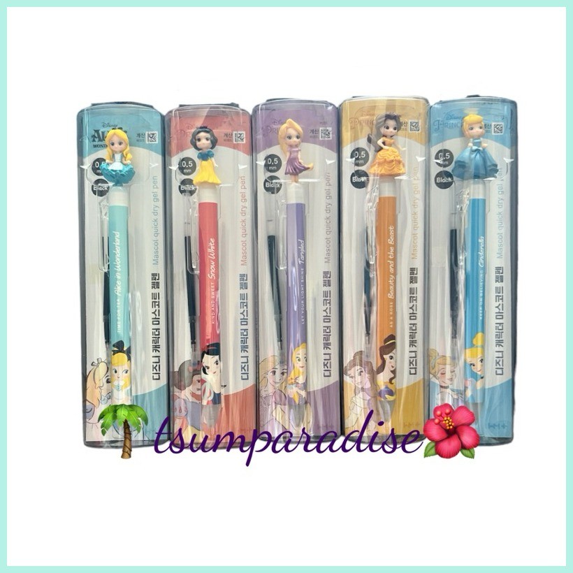 Disney Princess Black Ink Mascot Gel Pen with Refill Alice Snow White ...
