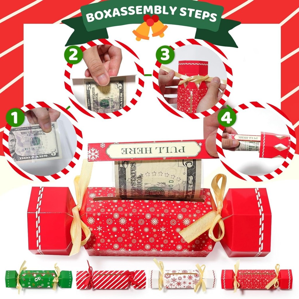 Christmas Surprise Money Pull Pouch DIY Party Gifts Pull Box Birthday ...