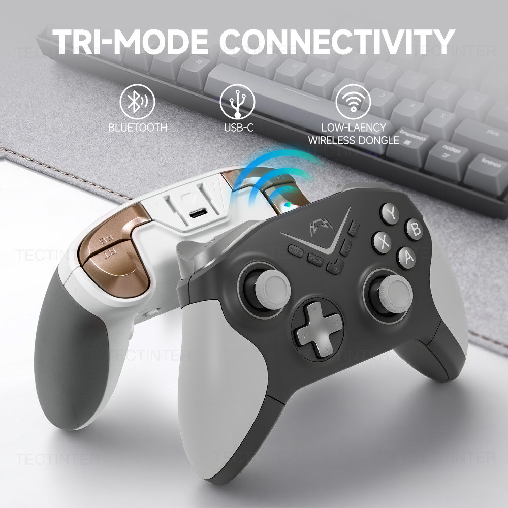 Bluetooth Wireless Gamepad With Turbo Hall Effect Joystick for PS4 PS3 Controller for PC IOS ...