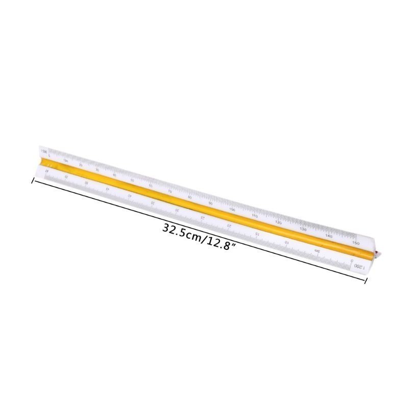 30CM Triangular Scale Ruler 1:100 1:500 Plastic Triangular Scale Ruler ...