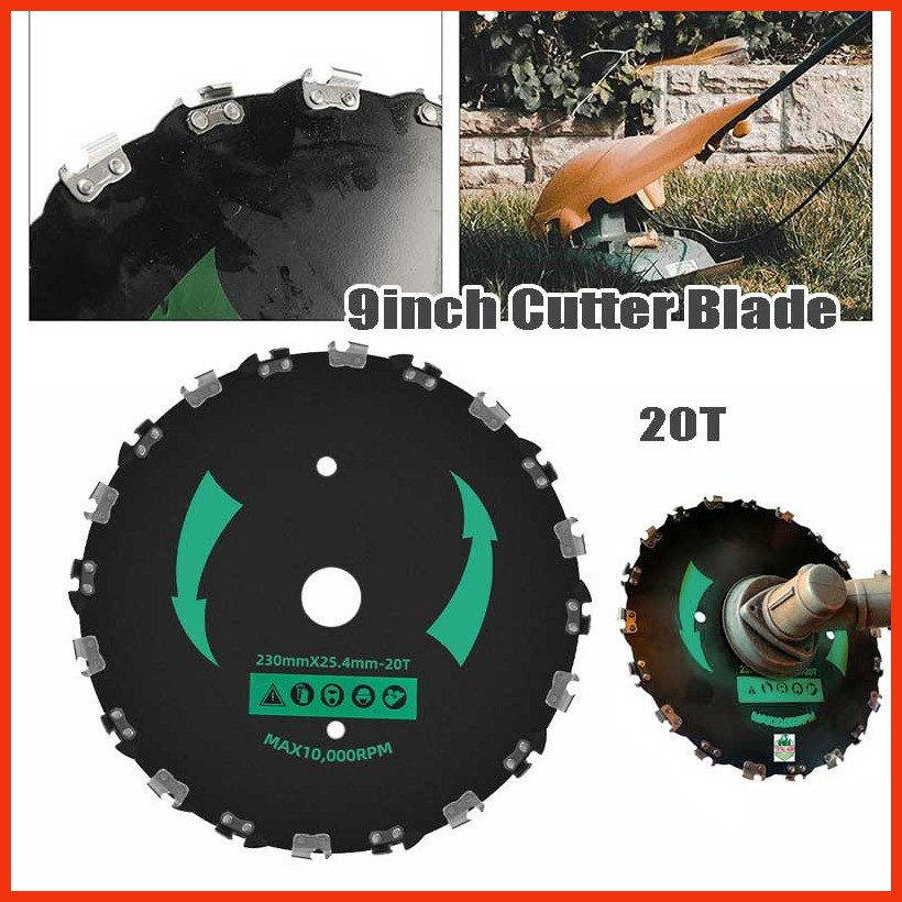 9 Inch Round Grass Cutter Blade 20T Heavy Duty For Lawn Mower Tree ...