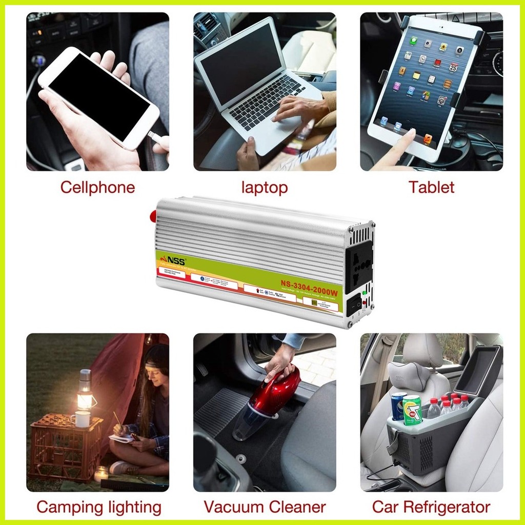 NSS Solar Power Inverter DC 12v to AC 500W Fast Charging Energy ...