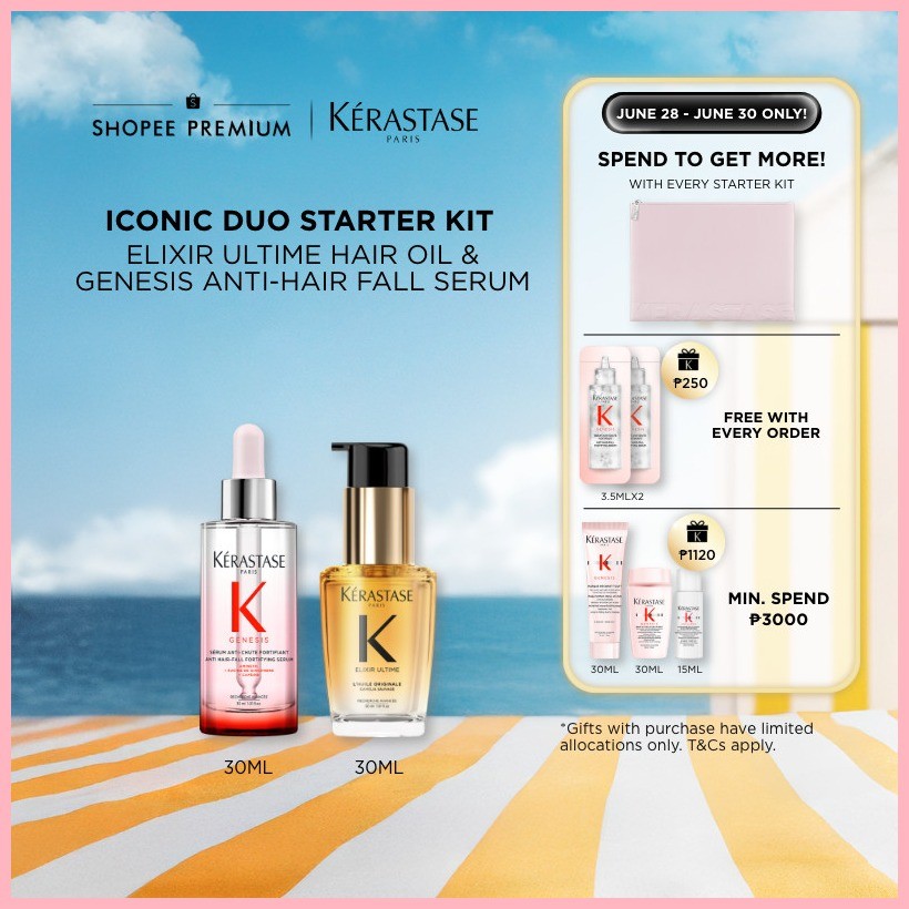 NEW Kerastase Iconic Duo Starter Kit-Elixir Ultime Hair Oil 30mL ...
