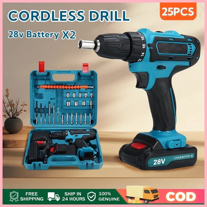 electric drill set cordless heavy duty Rechargeable brushless Tools Set ...