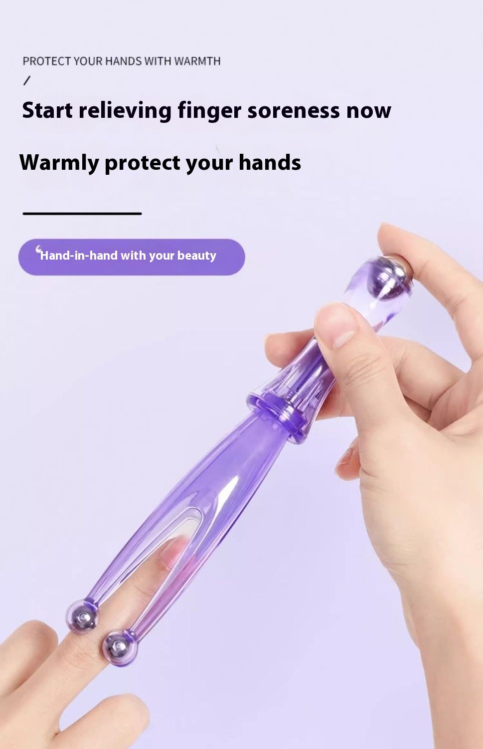 New Four-Bead Finger Massager Steel Ball Rolling Massage Clip Joint ...