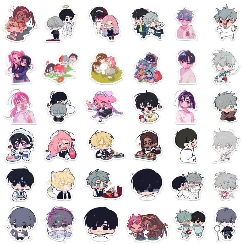 80PCS Anime Alien Stage Mizi Ivan Till Sua Cosplay Stickers Cartoon ...