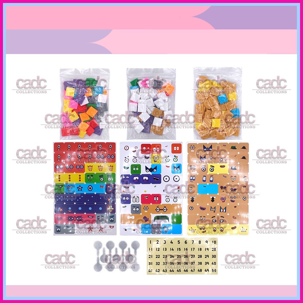 Numberblocks Math Link Cubes Replacement Plates With Stickers | Shopee ...