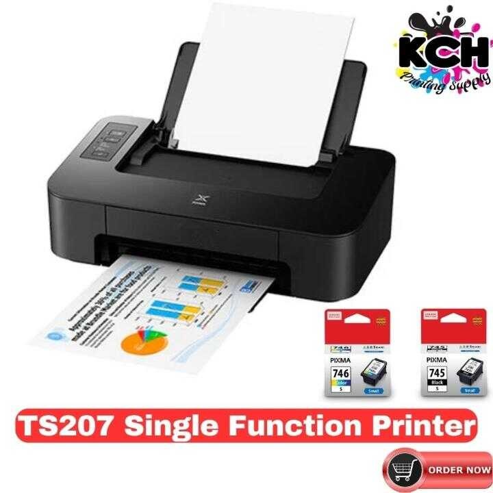Canon Ts207 PRINTER Single Function Stylish And Compact Printer Print ...