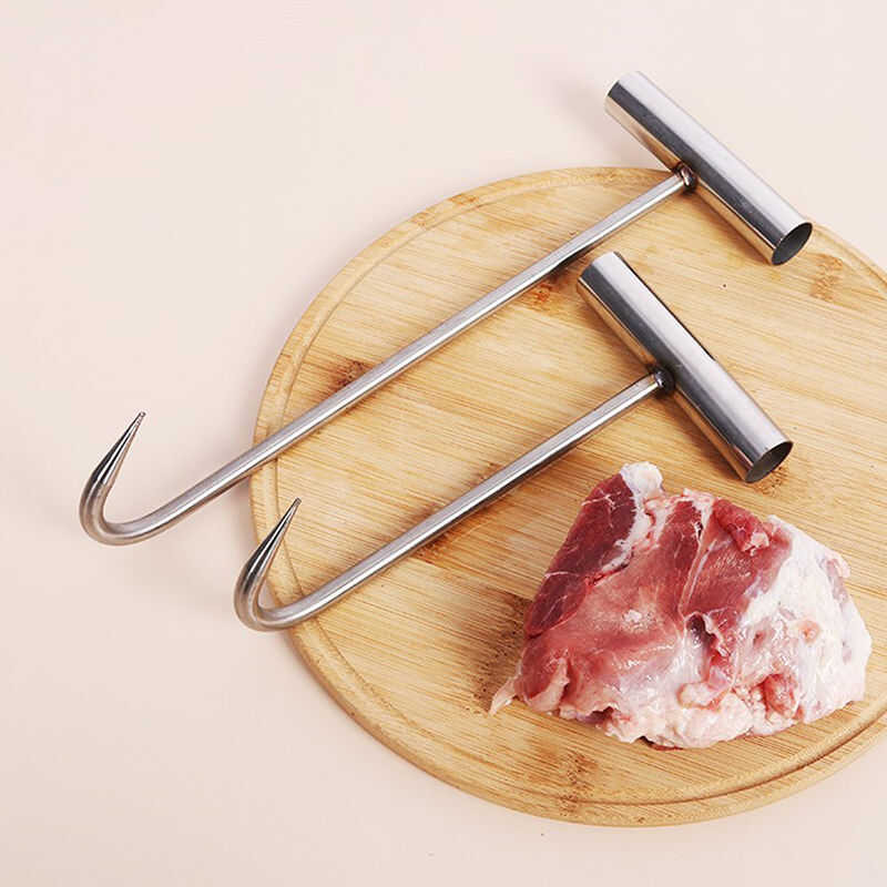 437 Kitchen Sausage Bacon Meat Processing T Hooks T-Handle Boning Hook ...