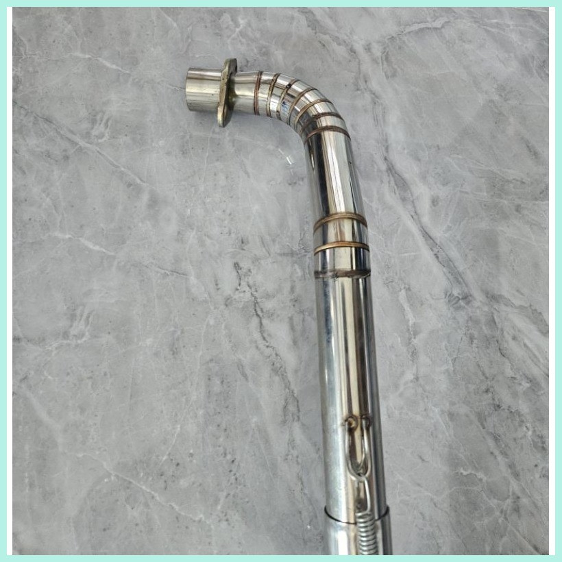 Power Pipe Full Set Tri-cut Elbow for Wave 100/110/XRM 110/SMASH 115 ...
