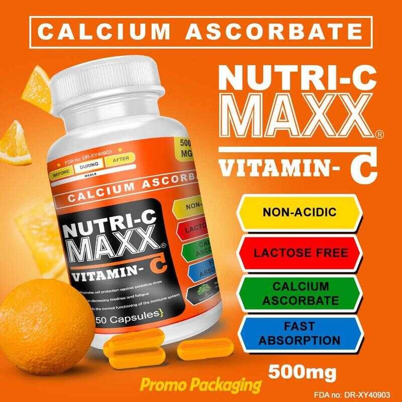 Height Boost Nutri-C Maxx Vitamin C (5 Stars) Non Acidic Calcium ...