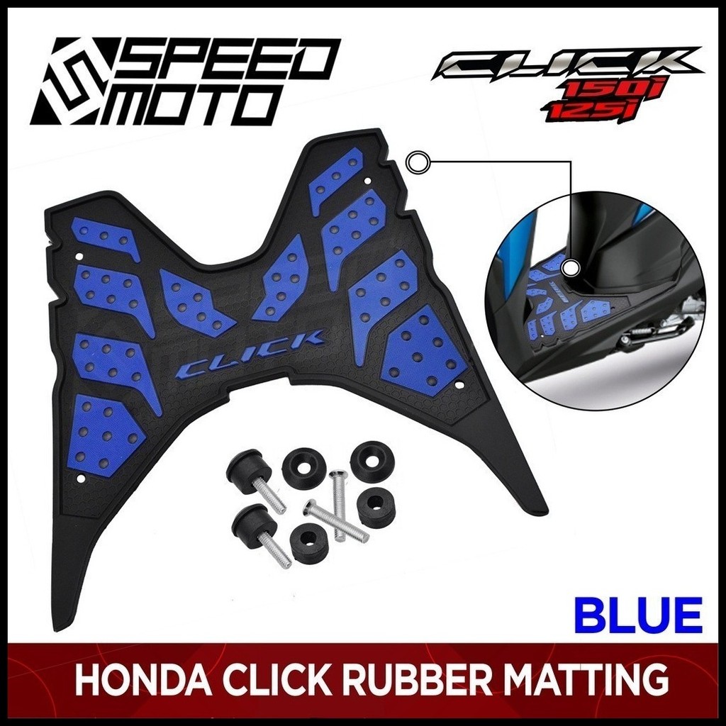 HONDA CLICK 125i /150i FOOTBOARD RUBBER MATTING WITH BOLTS FOR CLICK V1 ...