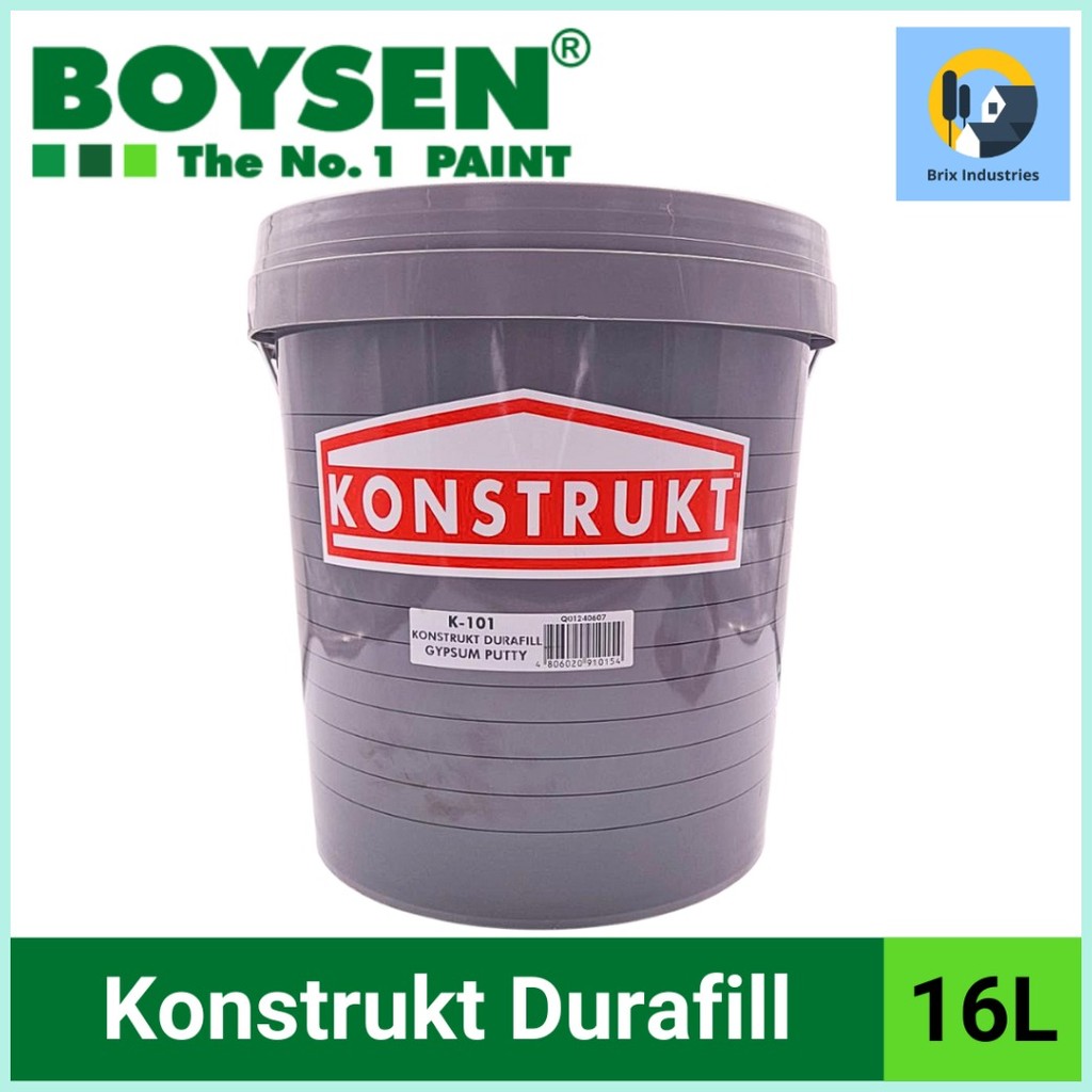 Boysen Konstrukt Durafill Gypsum Putty 16 Liters (Pail) K-101 Brix ...