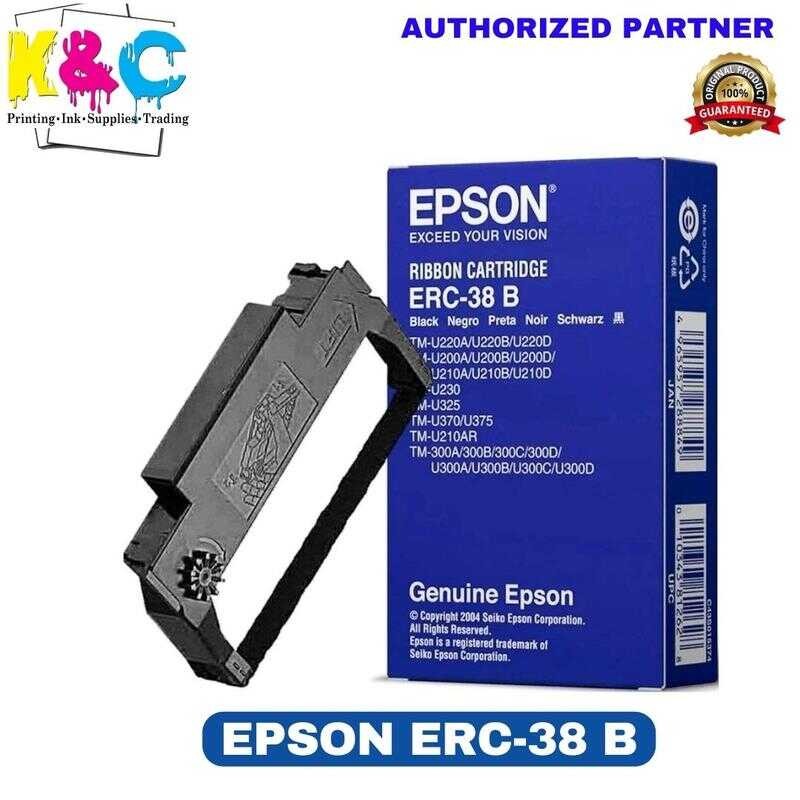 4a3 EPSON POS Ribbon Cartridge ERC-38 B (Sold Per Piece) ribbon printer ...